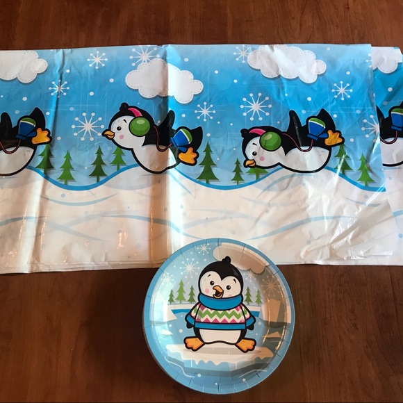 Party Supplies | Penguin Winter Wonderland Baby Shower Decorations ...